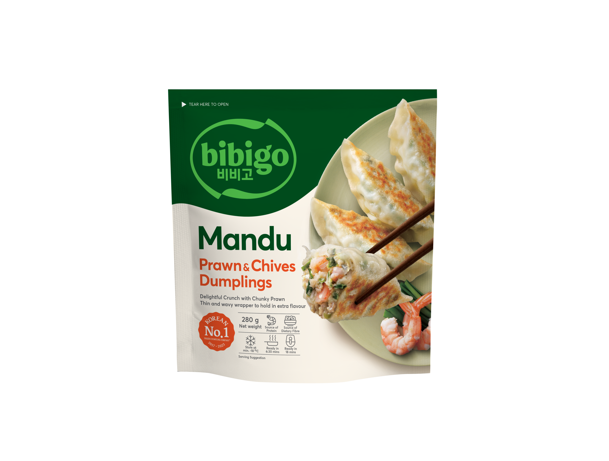 Convenience Food Ltd Eshop - Bibigo Mandu Prawn & Chives Dumplings 280g